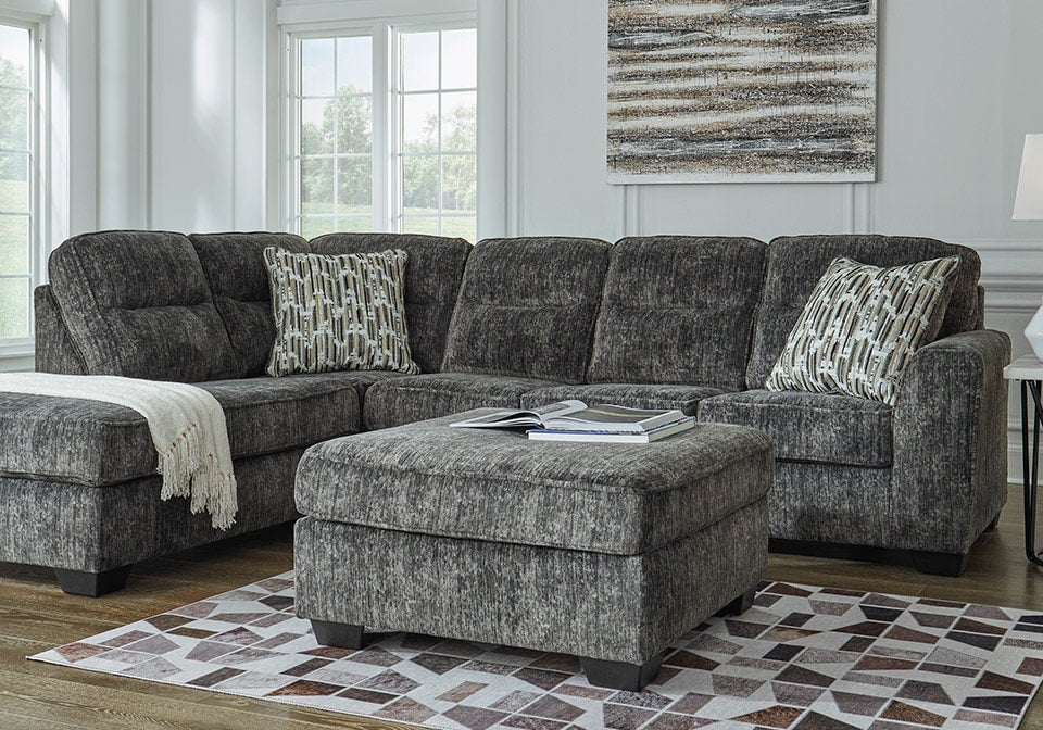 50504 Lonoke Gunmetal Sectional | Lyonsgate Furniture